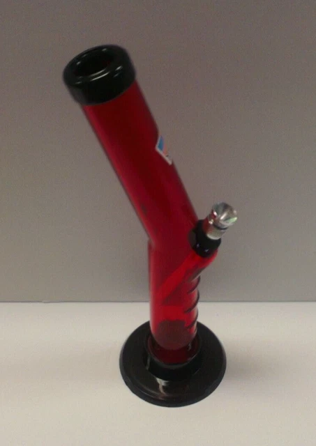 8& ACRYLIC PLASTIC Slanted Straight Water Pipe Bong Hookah Thumb Carb 1 ...