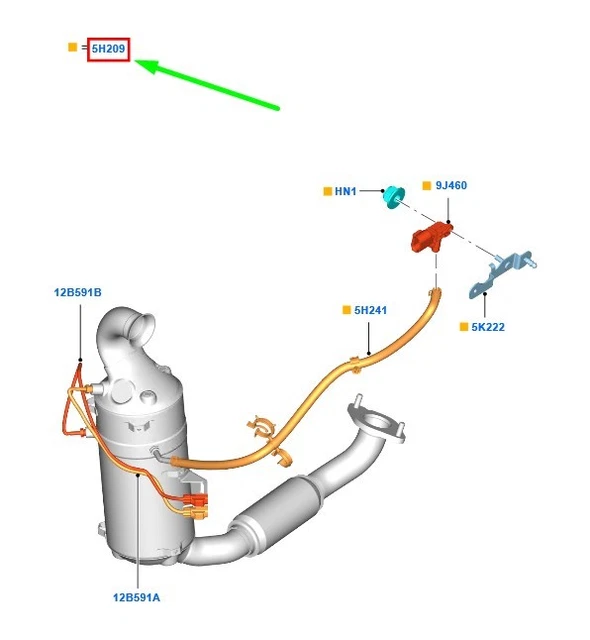 FORD TRANSIT CONNECT Mk4 Exhaust System Sensor 1837949 New Genuine £251 ...