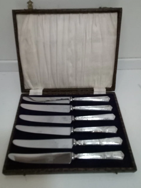 SET OF 6 Silver Plated Cutlery for Dessert in Presentation Box 17cm £10 ...
