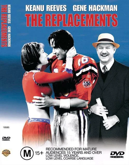 THE REPLACEMENTS DVD KEANU REEVES GENE HACKMAN GENUINE REGION 4 vgc ...