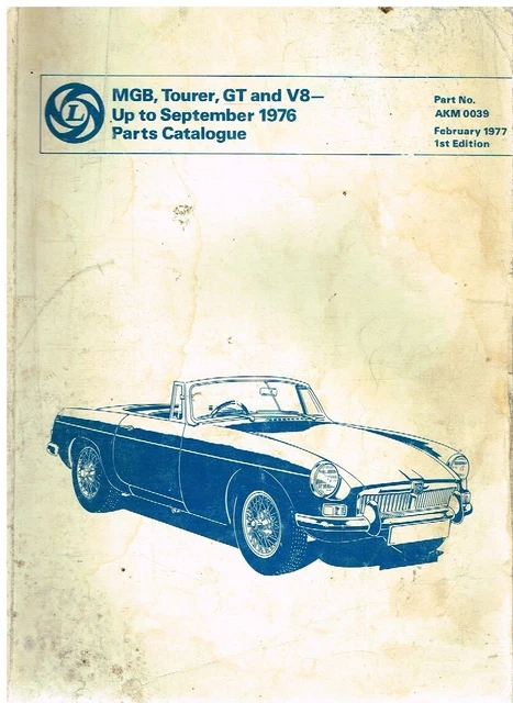 MG MGB ROADSTER Gt V8 (1962-76) Mechanical , Bodywork & Interior Parts ...