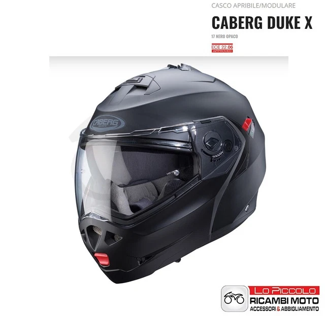 CASCO APRIBILE/MODULARE CABERG Duke X Ece 22.06 Nero Opaco Mis Xl 61-62 ...