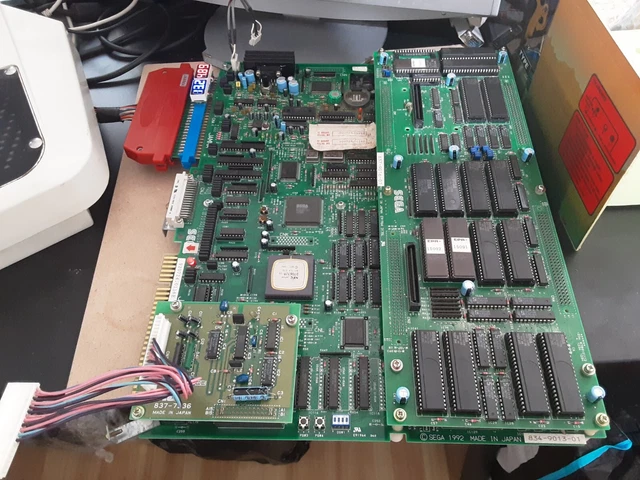 SEGA SYSTEM 32 Stadium Cross Arcade PCB Jamma Motherboard with top game ...