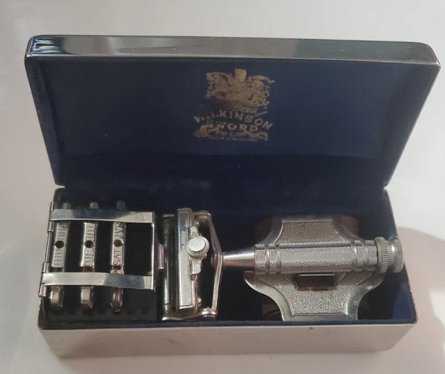 VINTAGE WILKINSON SWORD Co. 7 Day Safety Razor with Metal Case ...