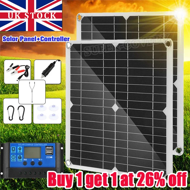 KIT PANNELLO SOLARE 200W Caricabatteria 100A 12V con Controller Barca ...