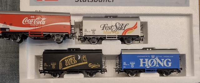 MÄRKLIN H0 WAGEN 4534 Coca-Cola + Sort-Guld, Hong, Festsild im Set, unbespielt EUR 150,00 ...