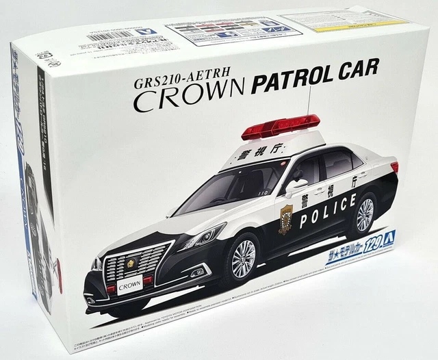 AOSHIMA 1/24 - Toyota Crown GRS210 AETRH Police Patrol Scale Model Car ...