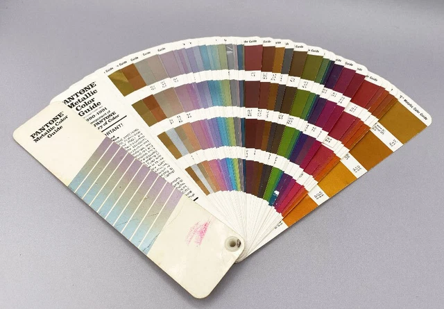 PANTONE METALLIC COLOR Guide Metallics Fan Swatch Color System 1990 £23 ...