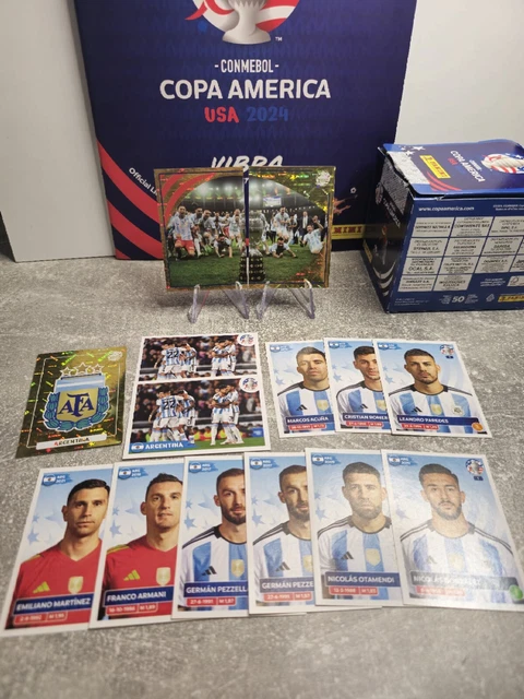ARGENTINA SET OF +10 Card Copa America 2024 Panini Stickers Included # ...