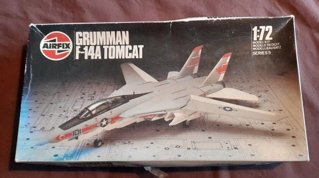 VINTAGE (1983) AIRFIX 1:72 Grumman F-14A Tomcat, #05013. Complete & un ...