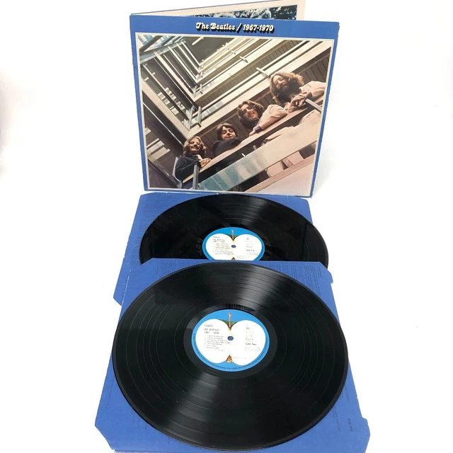 THE BEATLES '1967-1970' Blue Album Vinyl PCSP 718 Gatefold Double LP ...