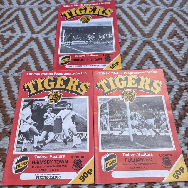 HULL CITY HOME Programmes 1985/86 X 3 £1.16 - PicClick UK