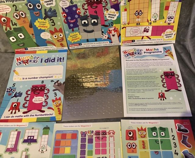 *RARE* NUMBERBLOCKS MATHS Programme CBeebies Educational Workbooks 1-20 ...
