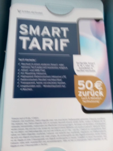 TCHIBO MOBIL SIM-KARTE Smart Tarif mit 50 Euro Cashback Neu-Nicht aktiv ...