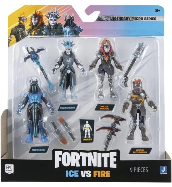 FORTNITE LEGENDARY MICRO Series ICE VS FIRE Jazwares 10 Piece Set NEW ...