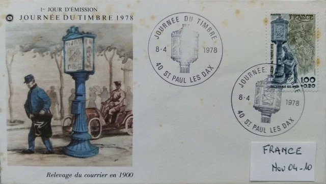 TIMBRES DE FRANCE Enveloppe 1° jour Journée du Timbre 1978 Nov 04-10 EUR 1,00 - PicClick FR