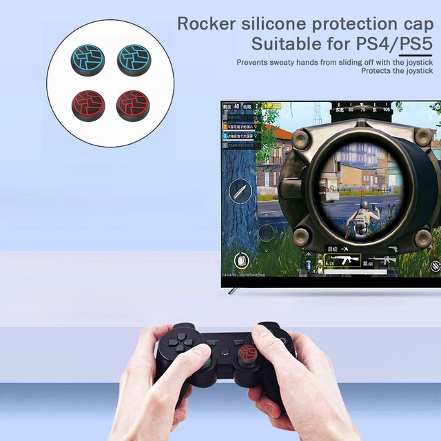 4PCS CONTROLLER THUMB Stick Grip Cap for PS5/PS4/Xbox One (2xRed ...