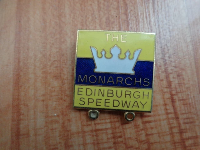 VINTAGE EDINBURGH MONARCHS Speedway Crown Crest On Square Enamel Pin ...