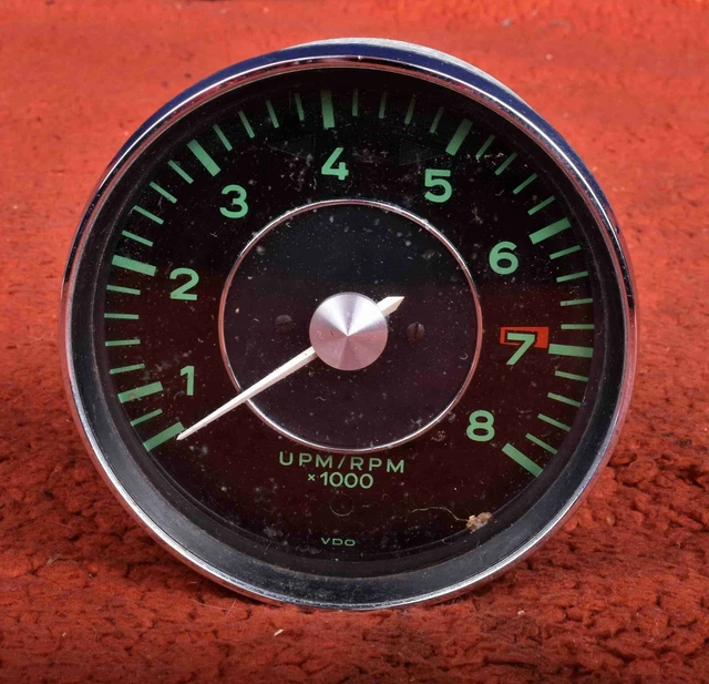 PORSCHE 911 EARLY Green Face Tachometer Gauge Dated 3/66 SWB ...