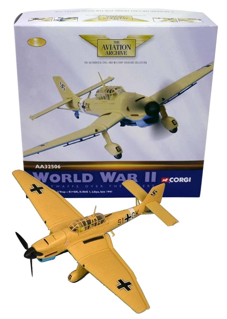 CORGI AA32506 AVIATION Junkers JU 87B STUKA LUFTWAFFE 2./STG 3, DERNA ...