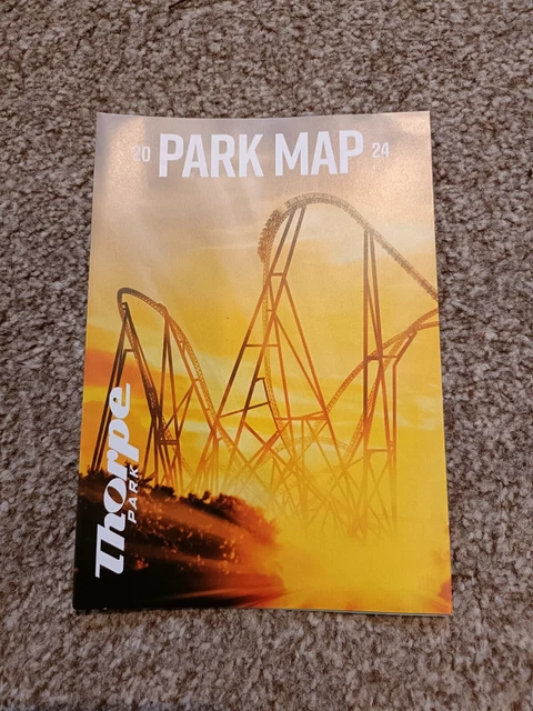 THORPE PARK 2024 Park Map - New - Hyperia £3.49 - PicClick UK