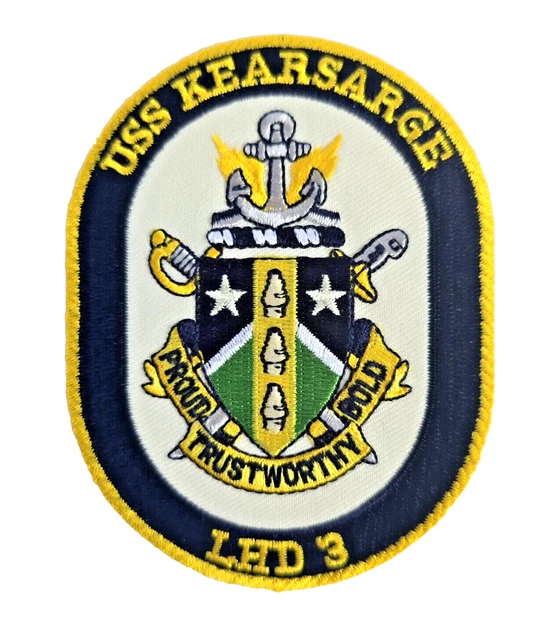 US NAVY USS Kearsarge Patch LHD-3 Amphibious Assault Ship Patch 4 inch ...