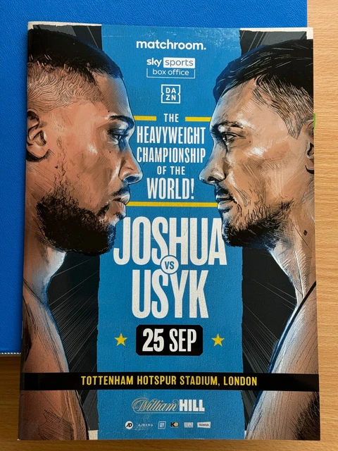 ANTHONY JOSHUA VS Oleksandr Usyk On Site Boxing Programme £15.00 ...