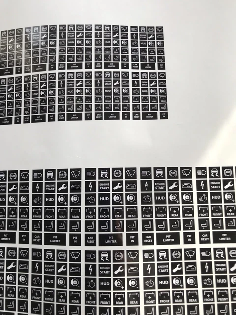 SIM RACING BUTTON Box And Keypad Stickers £6.00 - PicClick UK