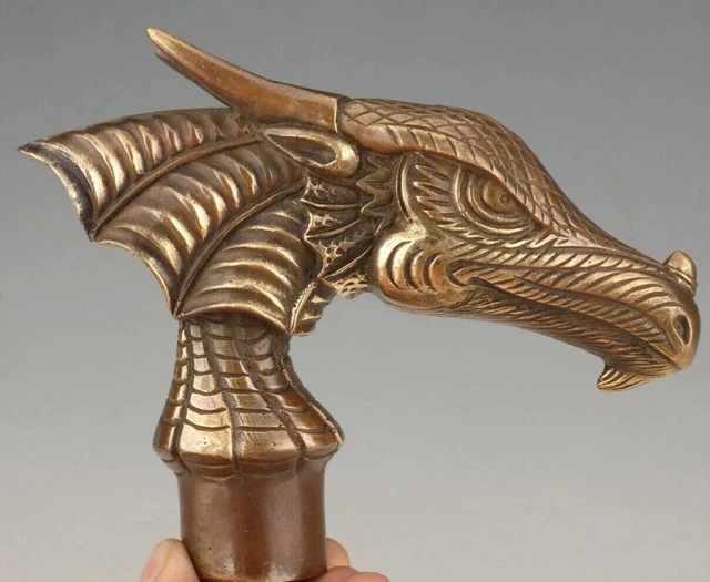 RETRO BRONZE DINOSAUR Dragon Cane Walking Stick Head Handle Accessories £29.99 - PicClick UK