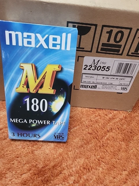 MAXELL M 180. VHS Kassette Leerkassette 180 Min Video Cassette Tape NEU ...