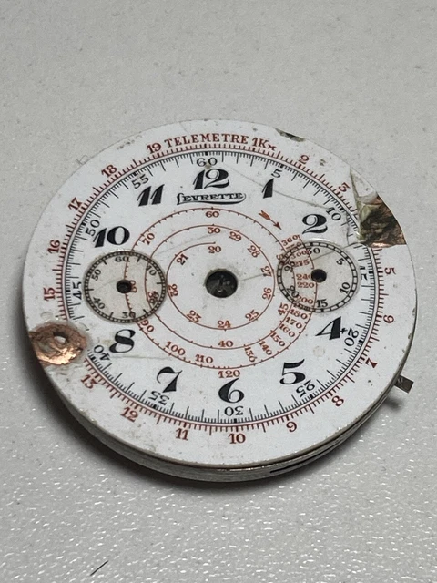 MOVIMENTO PER RICAMBI Valjoux 84 Crono Levrette Monorattrappante Ruota ...