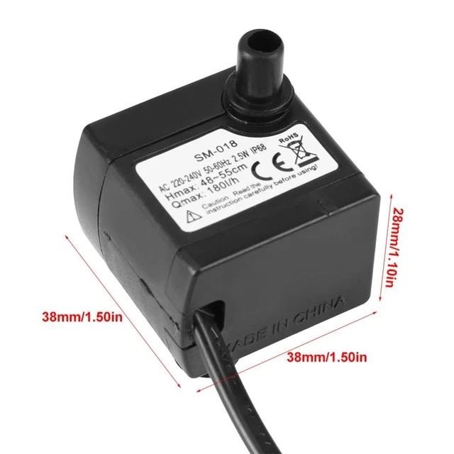 SUBMERSIBLE DESIGN MINI Water Pump Ultra Quiet Pump Aquarium $17.76 ...