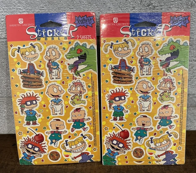 VINTAGE LOT OF (2) Rugrats Stickers 1999 Nickelodeon American Greetings ...