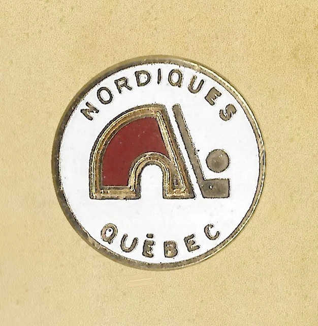 QUEBEC NORDICS NORDIQUES Nhl Hockey Official Big Old Logo Hart Enamel ...