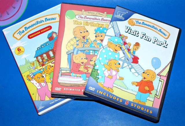 3 PBS KIDS DVD Lot BERENSTAIN BEARS Visit Fun Park/DISCOVER SCHOOL ...