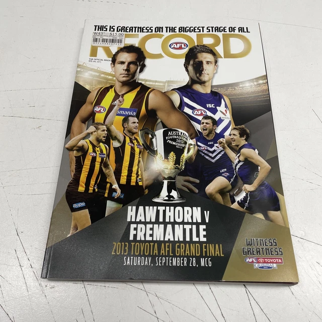 ORIGINAL RETRO AFL Football Footy Grand Final Record 2013 Hawthorn ...
