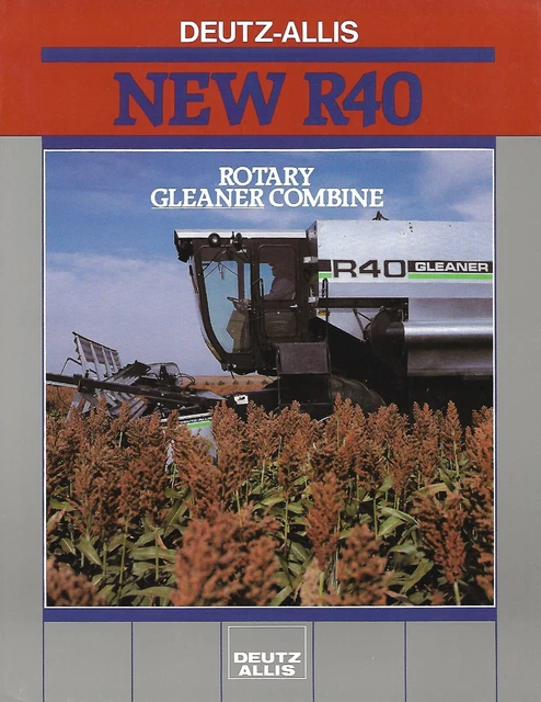 FARM COMBINE BROCHURE - Deutz-Allis - R40 - Rotary Gleaner - c1988 ...