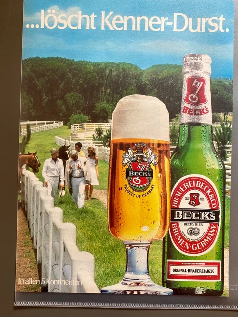 BECK´S LÖSCHT KENNER-DURST Bier Original 1982 Vintage Advert Werbung Reklame EUR 7,99 - PicClick DE