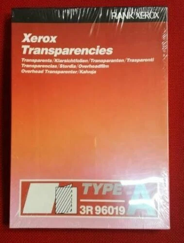 CONF.100 FOGLI A4 xerox transparencies. Type A 3R96019 EUR 12,99 ...