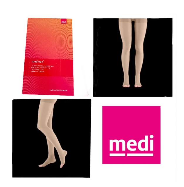 MEDIVEN PLUS COMPRESSION Stockings Tights Panty Beige Open Toe Size V ...