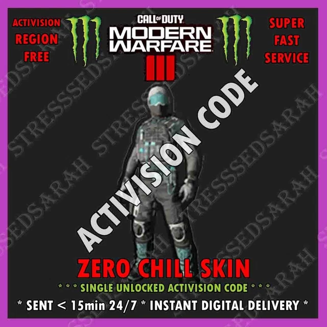 ZERO CHILL CODICE di sblocco Activision CALL OF DUTY MW3 Monster ...