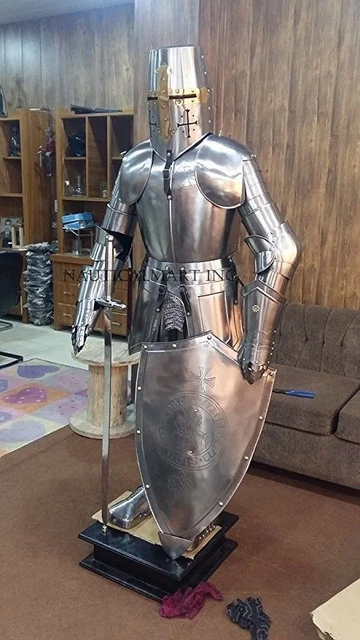 KNIGHT MÉDIÉVALE SUIT De Armor Templier Combat Complet Corps Armure ...