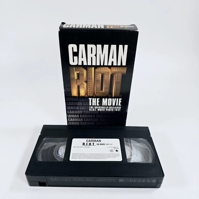 CARMAN R.I.O.T. THE Movie (Parts 1 & 2 On One Tape) RARE VHS - Carman ...