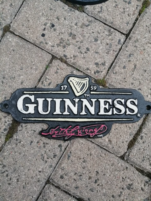 GUINNESS HEAVY CAST IRON SIGN £18.00 - PicClick UK