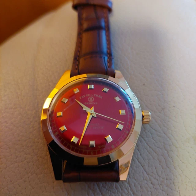 VINTAGE FAVRE LEUBA Mechanical Hand Winding ST96 Movement WristWatch 17 ...