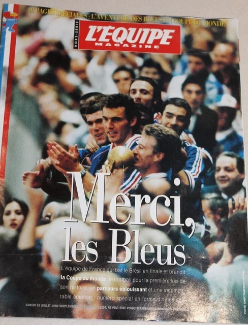 RARE - L'EQUIPE Magazine Hors Série du 18 Juillet 1998 - Merci les ...