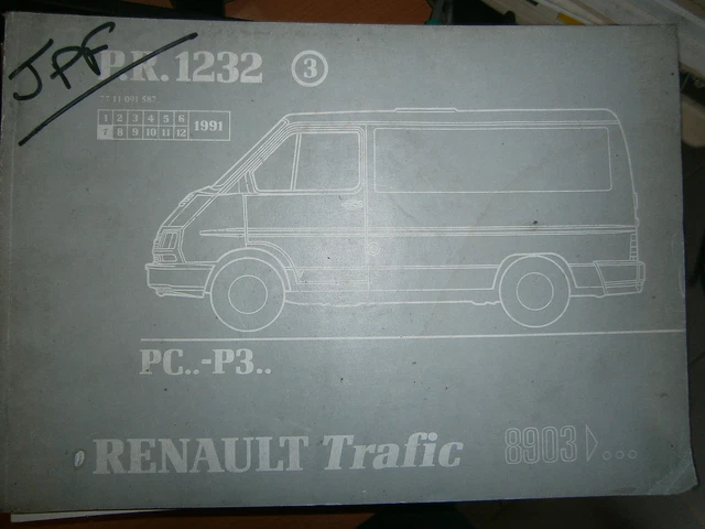 RENAULT TRAFIC PROPULSION 1989 à 1992 : catalogue pièces PR1232-3 EUR ...