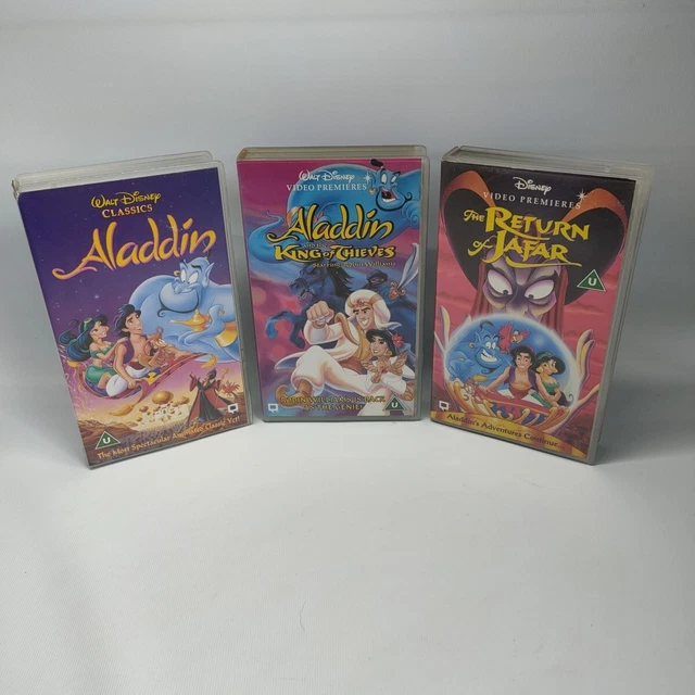 Aladdin Vhs Bundle 3 Films Walt Disney Return Of Jafar King Of Thieves £1190 Picclick Uk