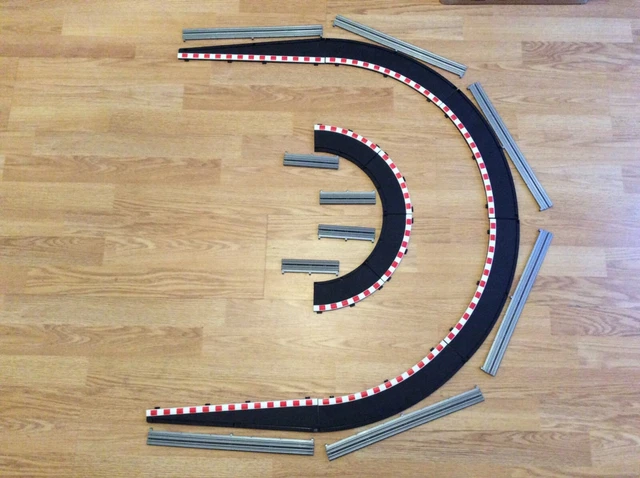 SCALEXTRIC BLACK RUN-OFF Borders with Barriers for Sport/Classic Track ...