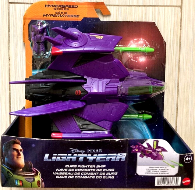 DISNEY PIXAR LIGHTYEAR Hyperspeed Series Zurg Fighter Ship & Zurg ...